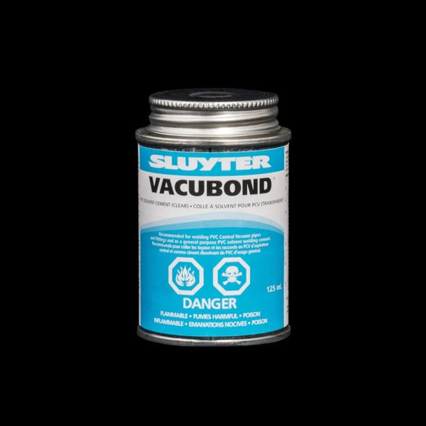 Central Vacuum PVC Bond Solvent - 125 ml Metal Can for Secure Pipe Con ...